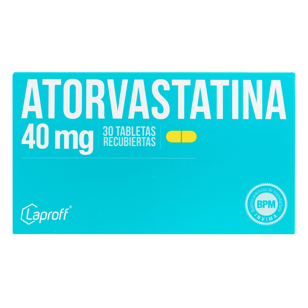 (F) ATORVASTATINA 40 MG 30 TABLETAS LP - 10 UNIDADES | Uno A Droguerias