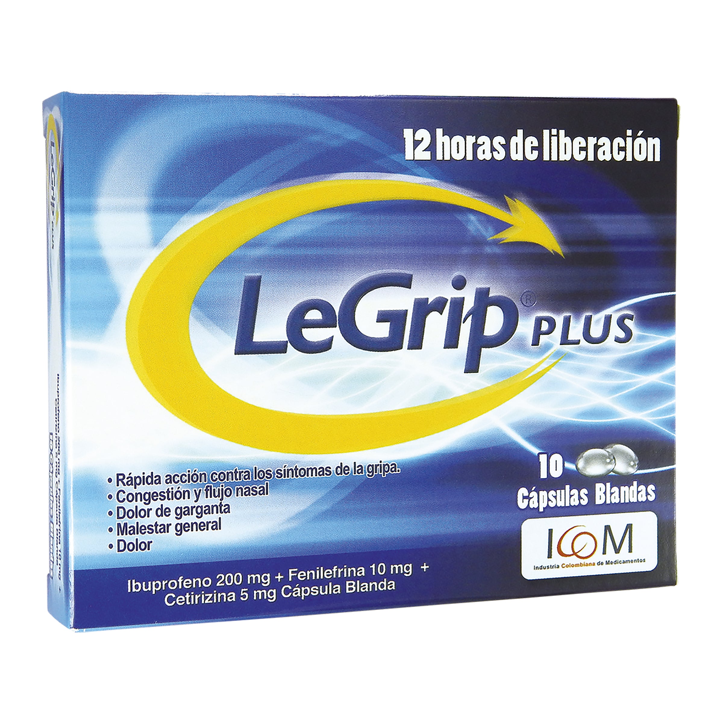 LEGRIP PLUS 10 CAPSULAS BLANDAS ICOM - (LR) | Uno A Droguerias