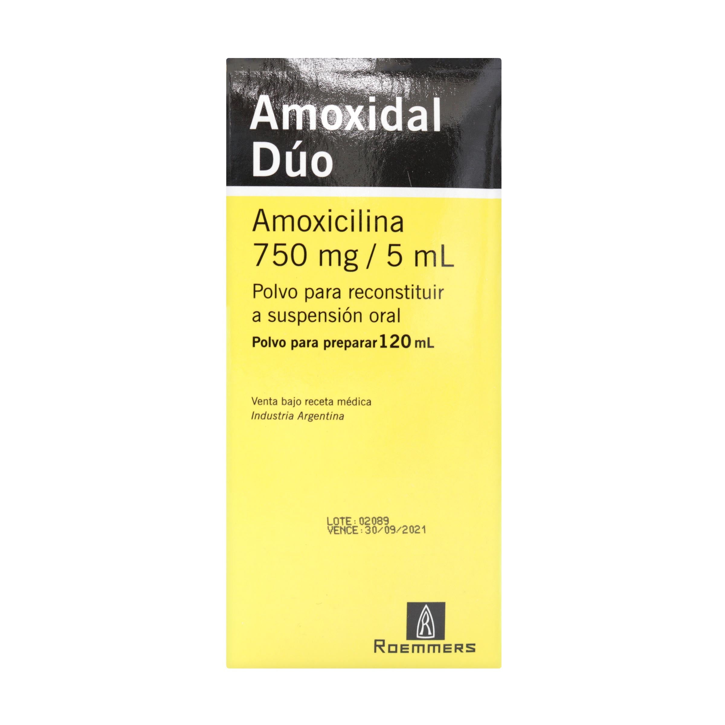 AMOXIDAL DUO 750 MG SUSPENSION 70 ML | Uno A Droguerias