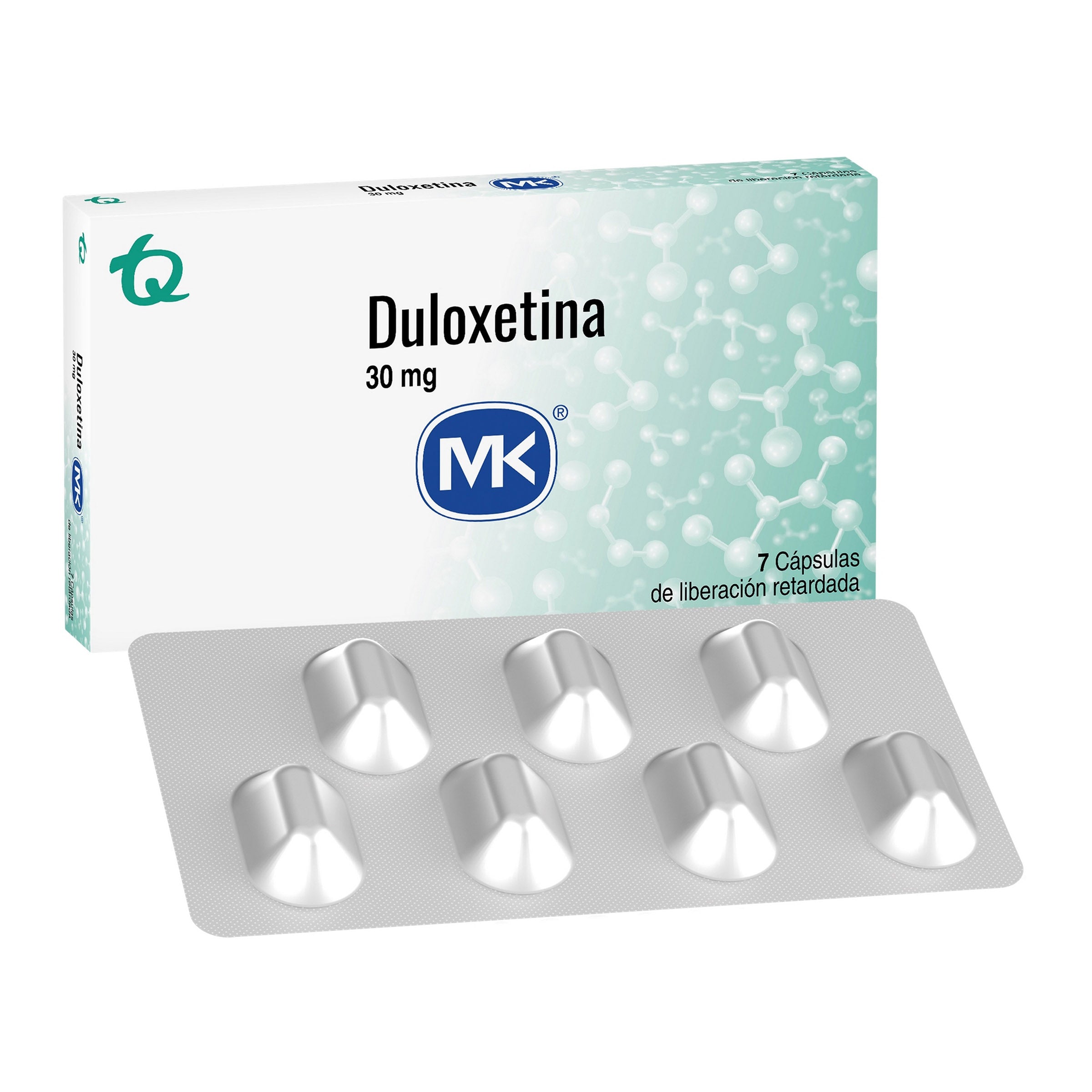 DULOXETINA 30 MG 7 CAPSULAS MK | Uno A Droguerias