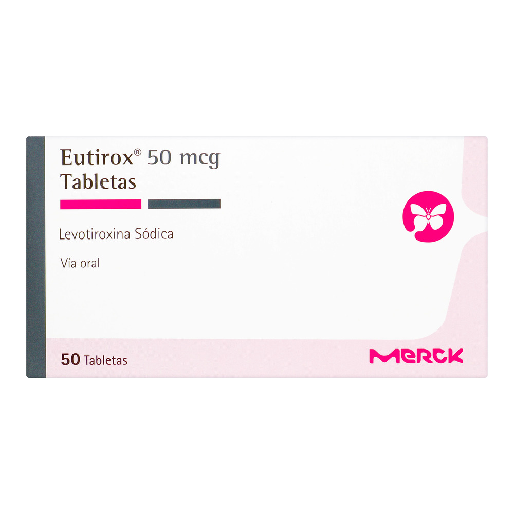 (F) EUTIROX 50 MCG 50 TABLETAS - 25 UNIDADES | Uno A Droguerias