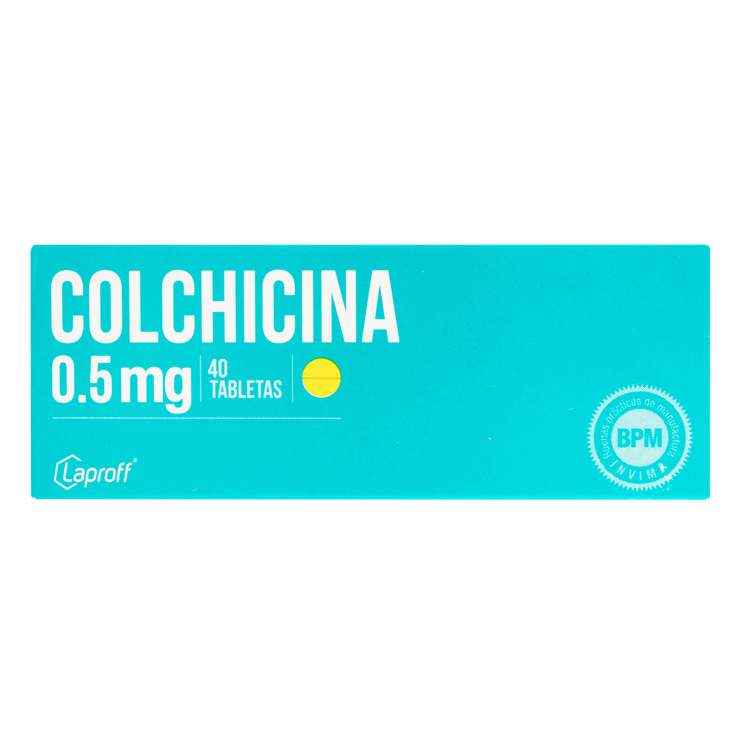 COLCHICINA 0.5 MG 40 TABLETAS LP | Uno A Droguerias