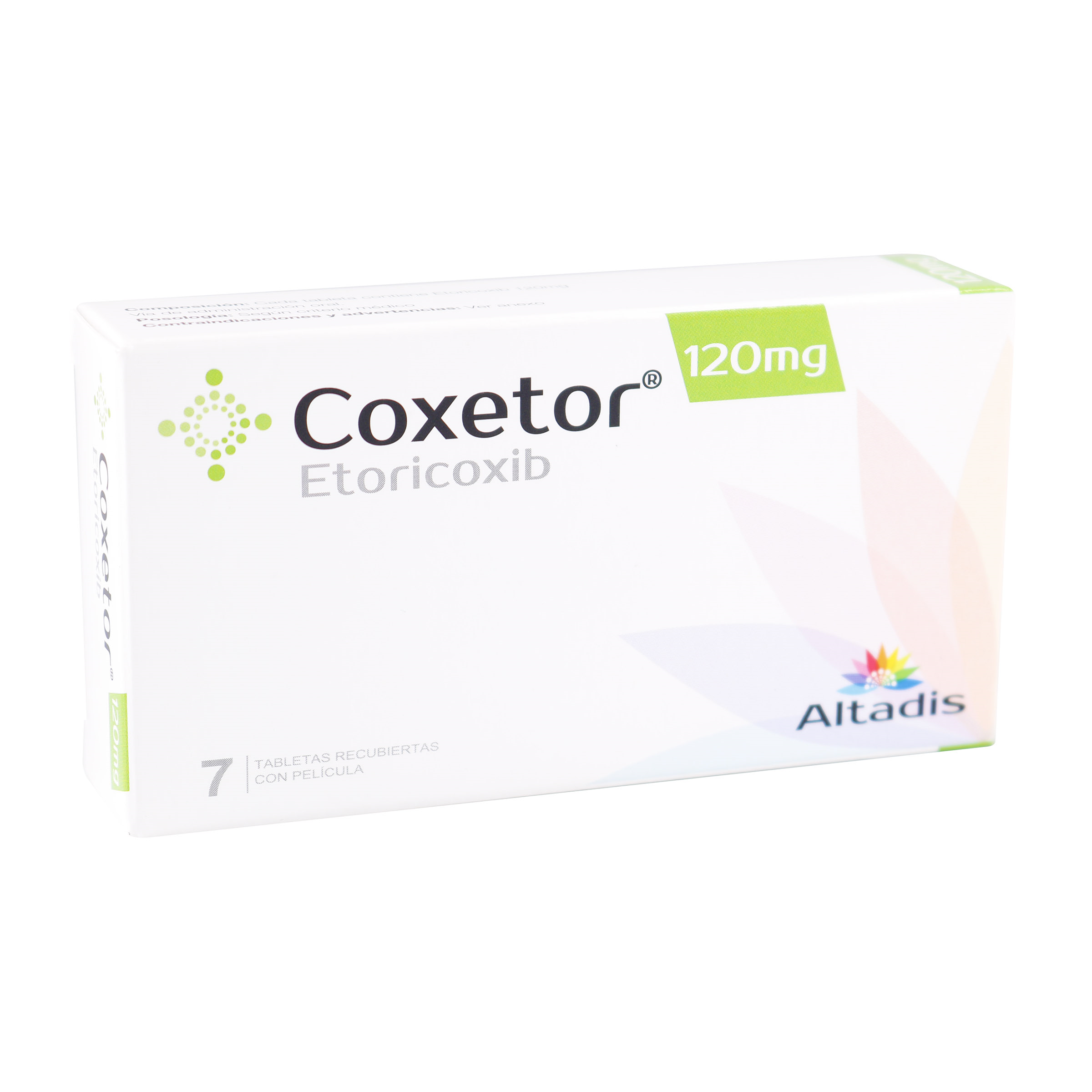 COXETOR 120 MG 7 TABLETAS | Uno A Droguerias