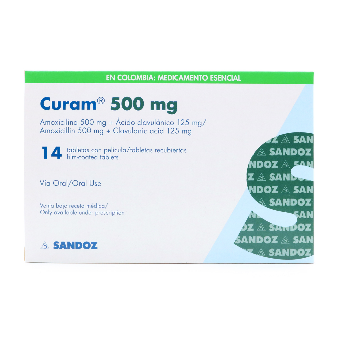 CURAM 500 MG+125 MG 14 TABLETAS | Uno A Droguerias