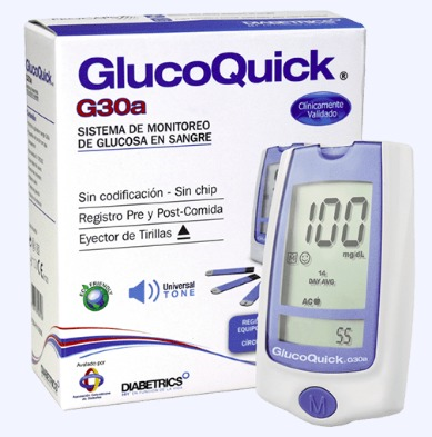 GLUCOMETRO GLUCOQUICK G30A - (CG15%) | Uno A Droguerias