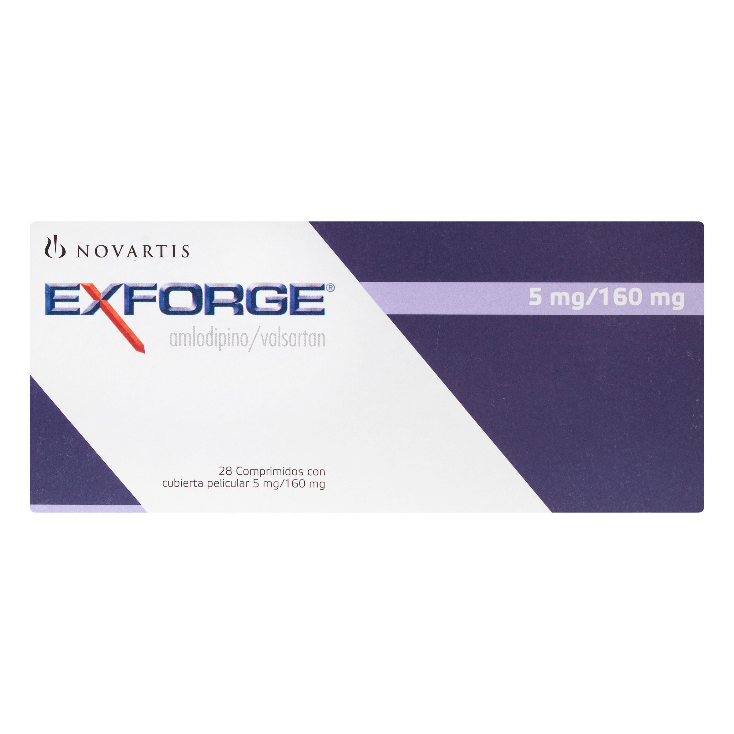 EXFORGE 5 MG_160 MG 28 COMPRIMIDOS - (SC) | Uno A Droguerias
