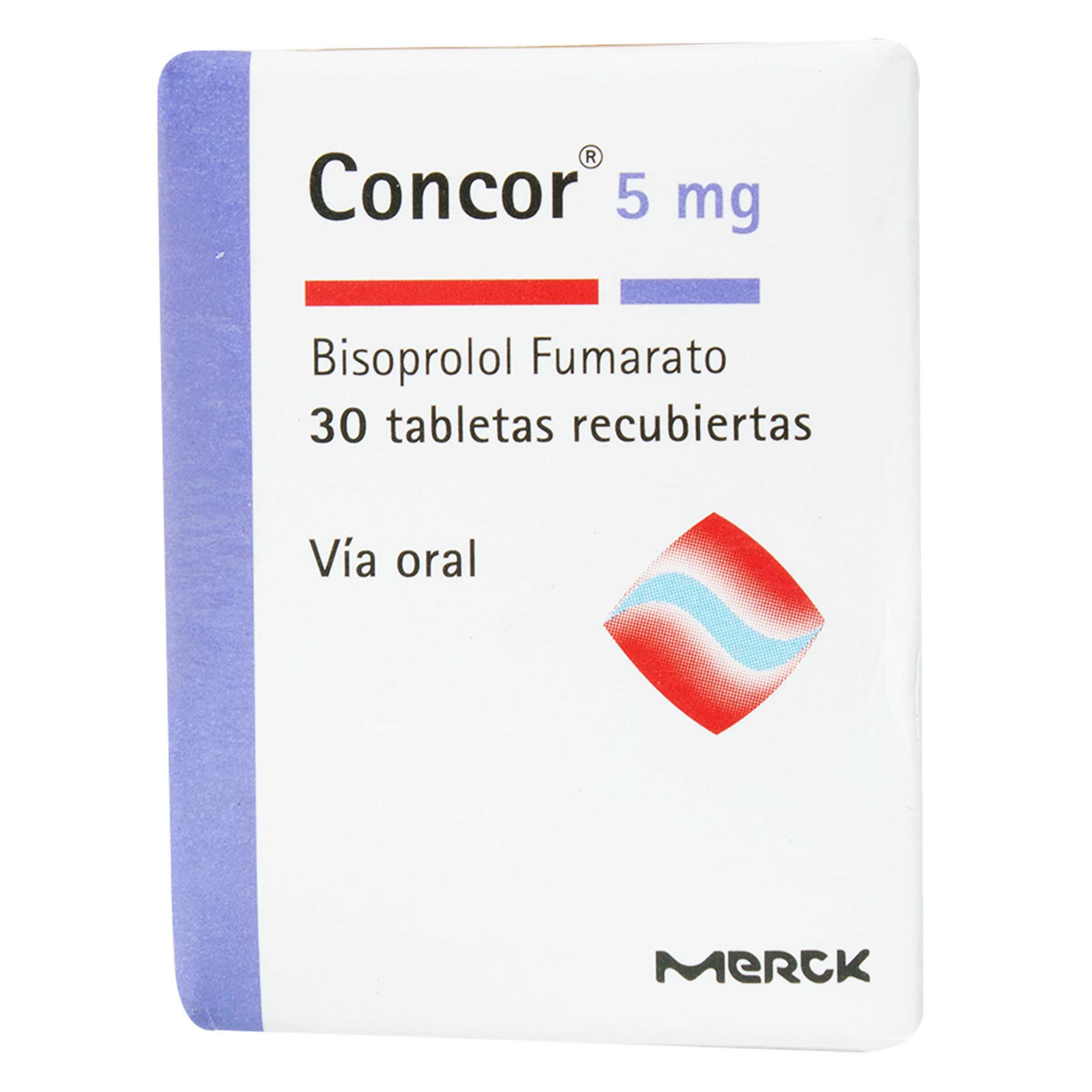 CONCOR 5 MG 30 TABLETAS(A) (SC) | Uno A Droguerias
