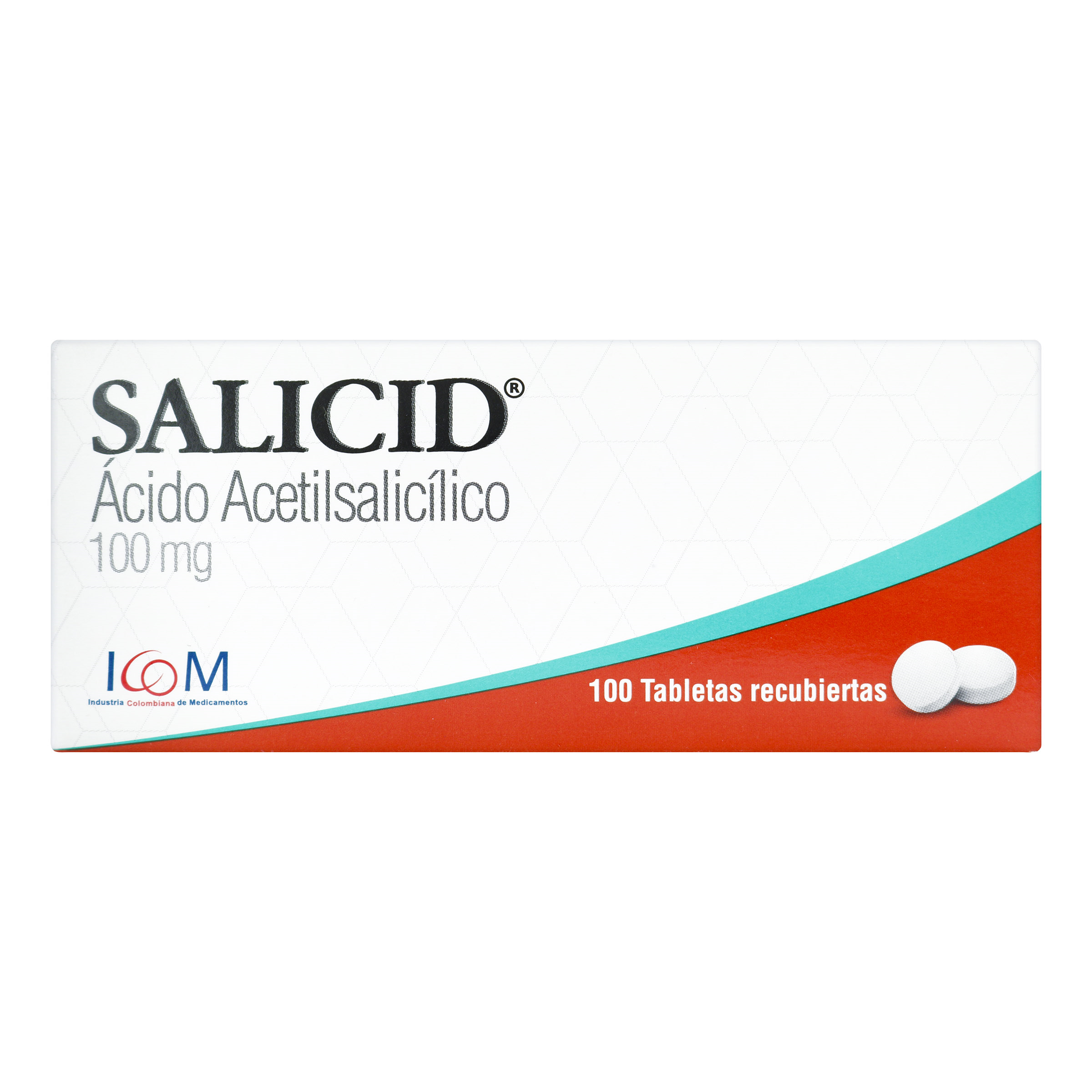 (F) SALICID 100 MG 100 TABLETAS ICOM | Uno A Droguerias
