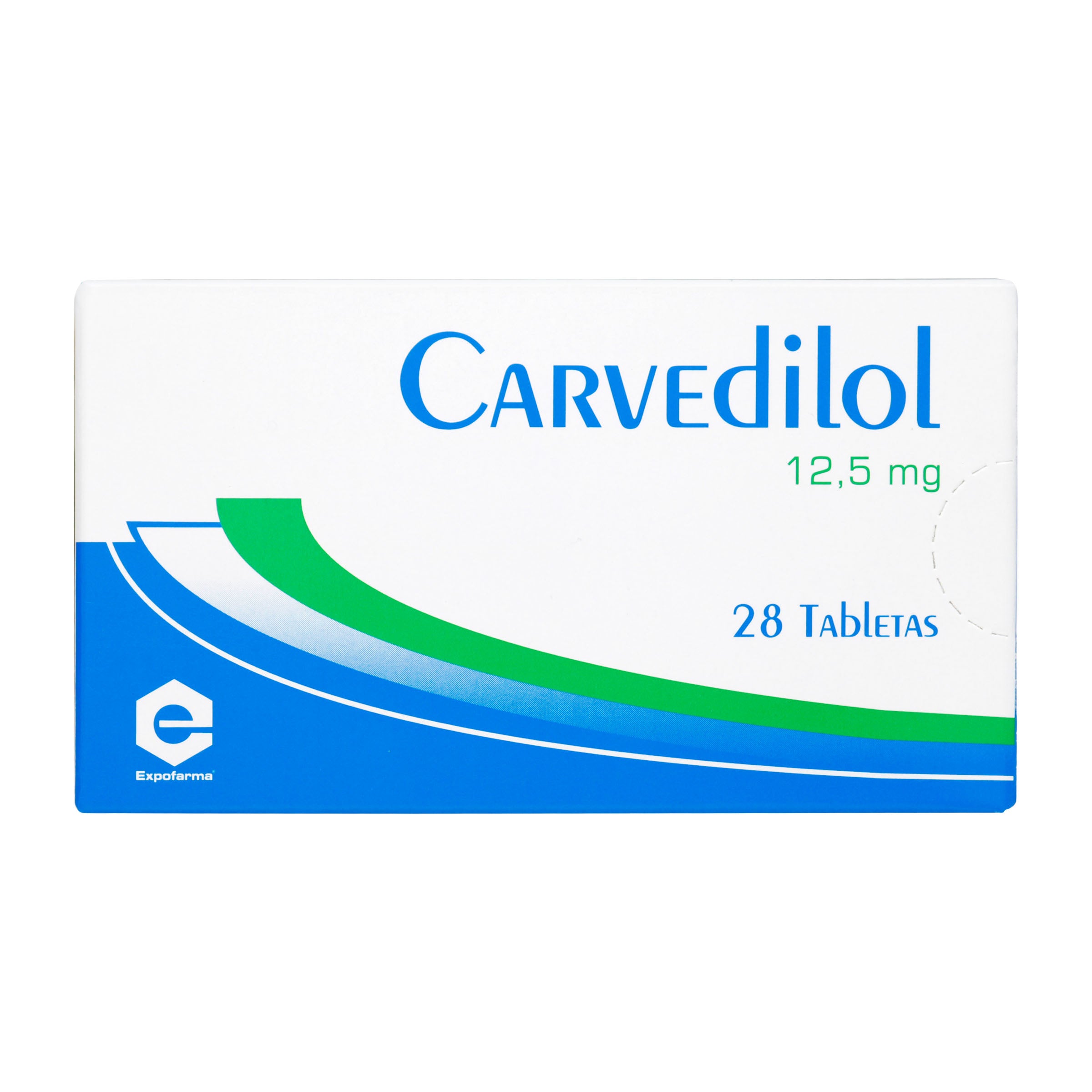 CARVEDILOL 12.5 MG 28 TABLETAS EX | Uno A Droguerias