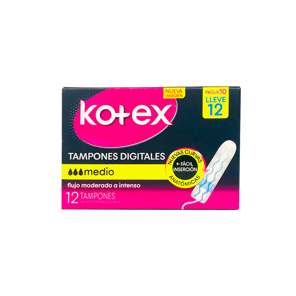 TAMPONES DIG KOTEX MEDIO PAGUE 10 LLEVE 12 | Uno A Droguerias