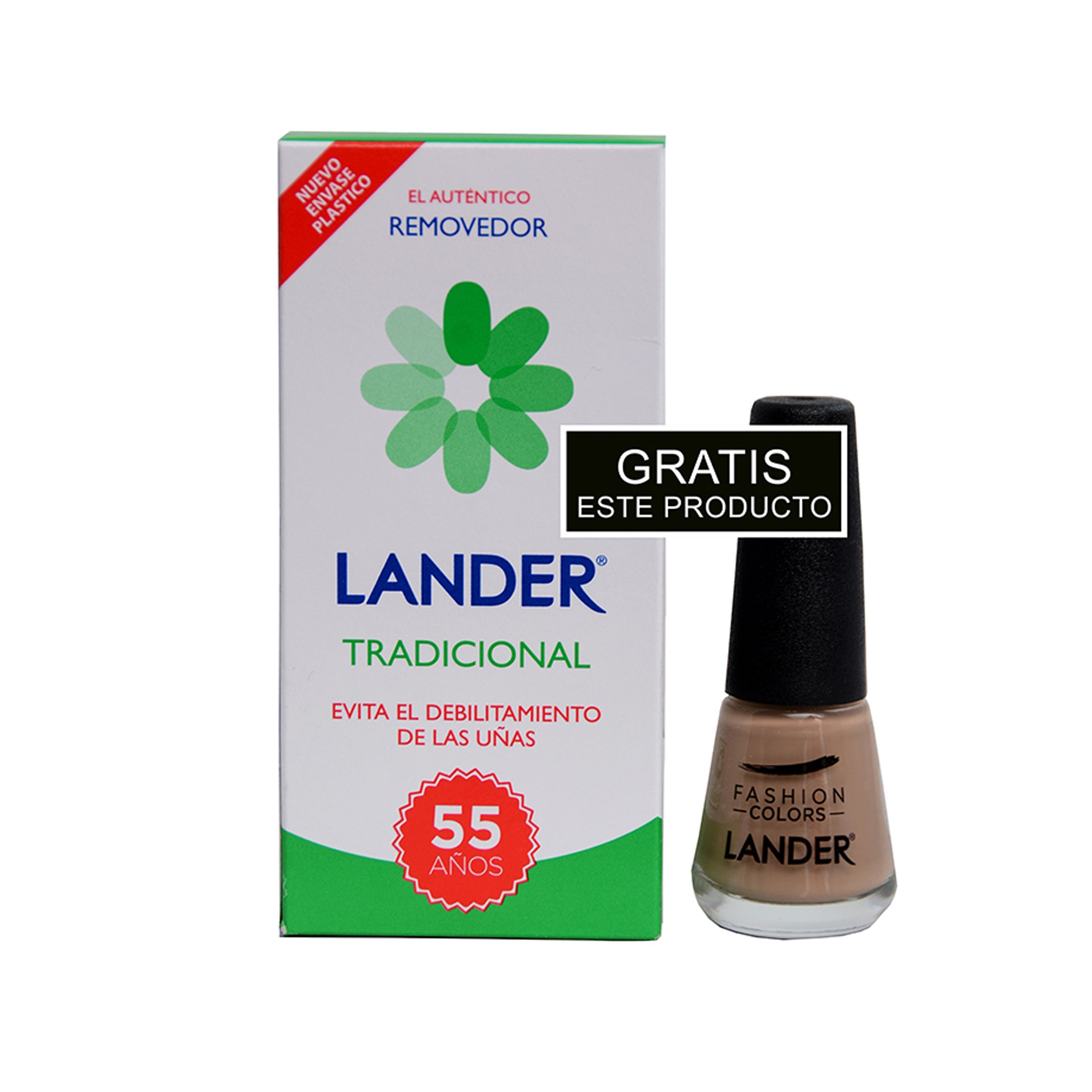 REMOVEDOR LANDER TRADICIONAL 55 ML GRATIS ESMALTE FASHION COLORS | Uno ...