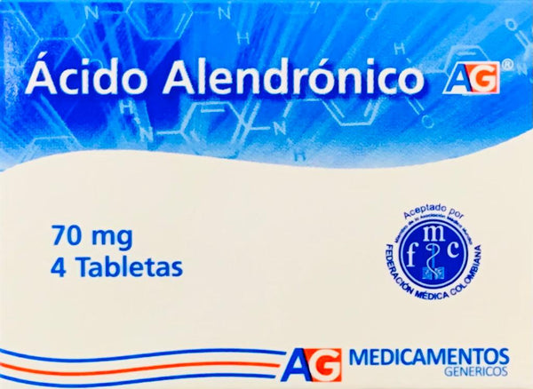 ALENDRONATO 70 MG 4 TABLETAS AG | Uno A Droguerias