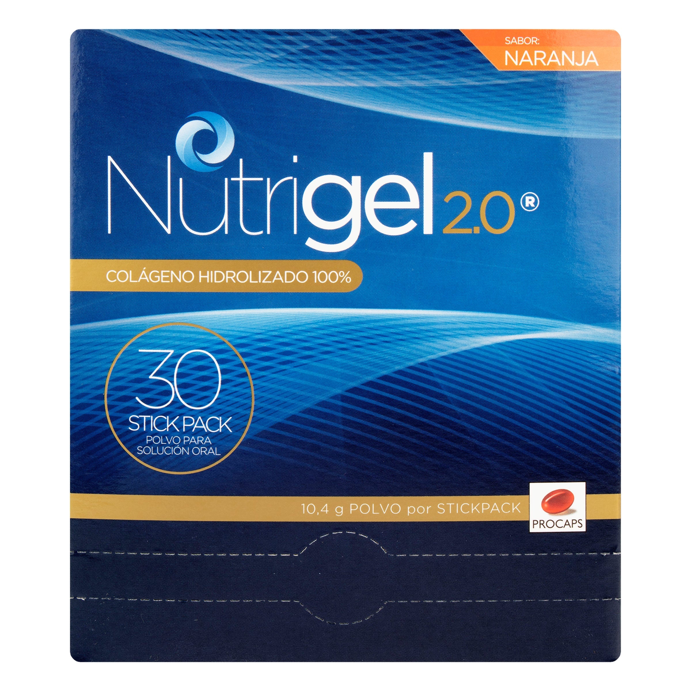 NUTRIGEL 2.0 NARANJA 30 SOBRES | Uno A Droguerias