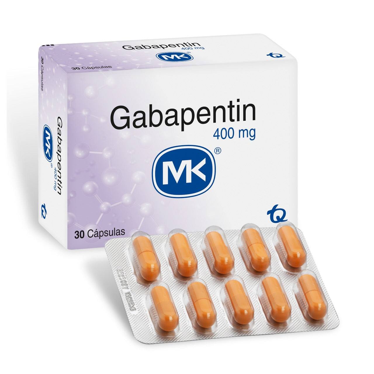 GABAPENTIN 400 MG 30 CAPSULAS MK | Uno A Droguerias