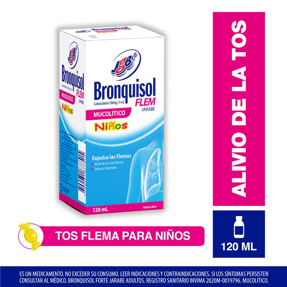 BRONQUISOL FLEM NINOS 120 ML | Uno A Droguerias