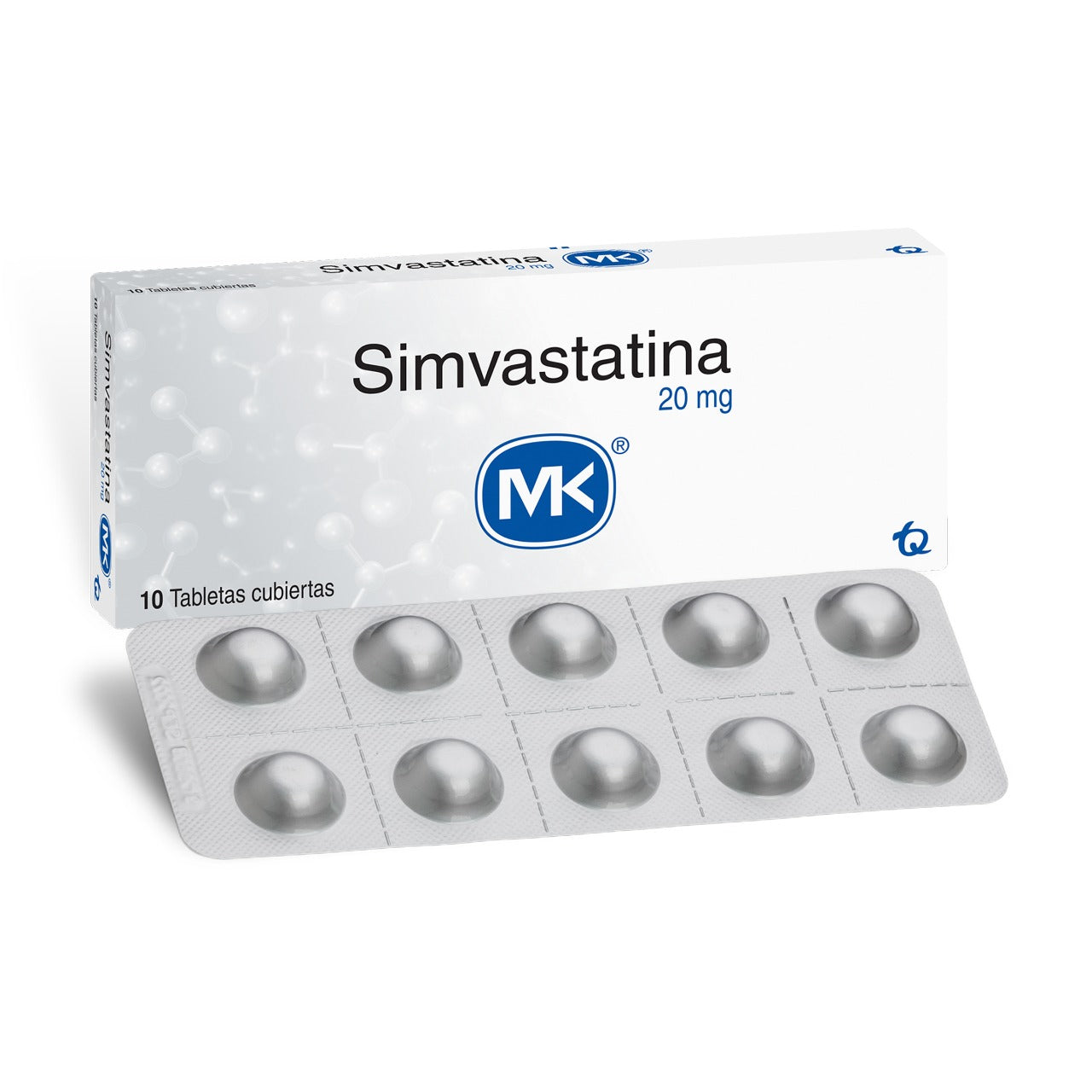 SIMVASTATINA 20 MG 10 TABLETAS MK - (CG15%) | Uno A Droguerias