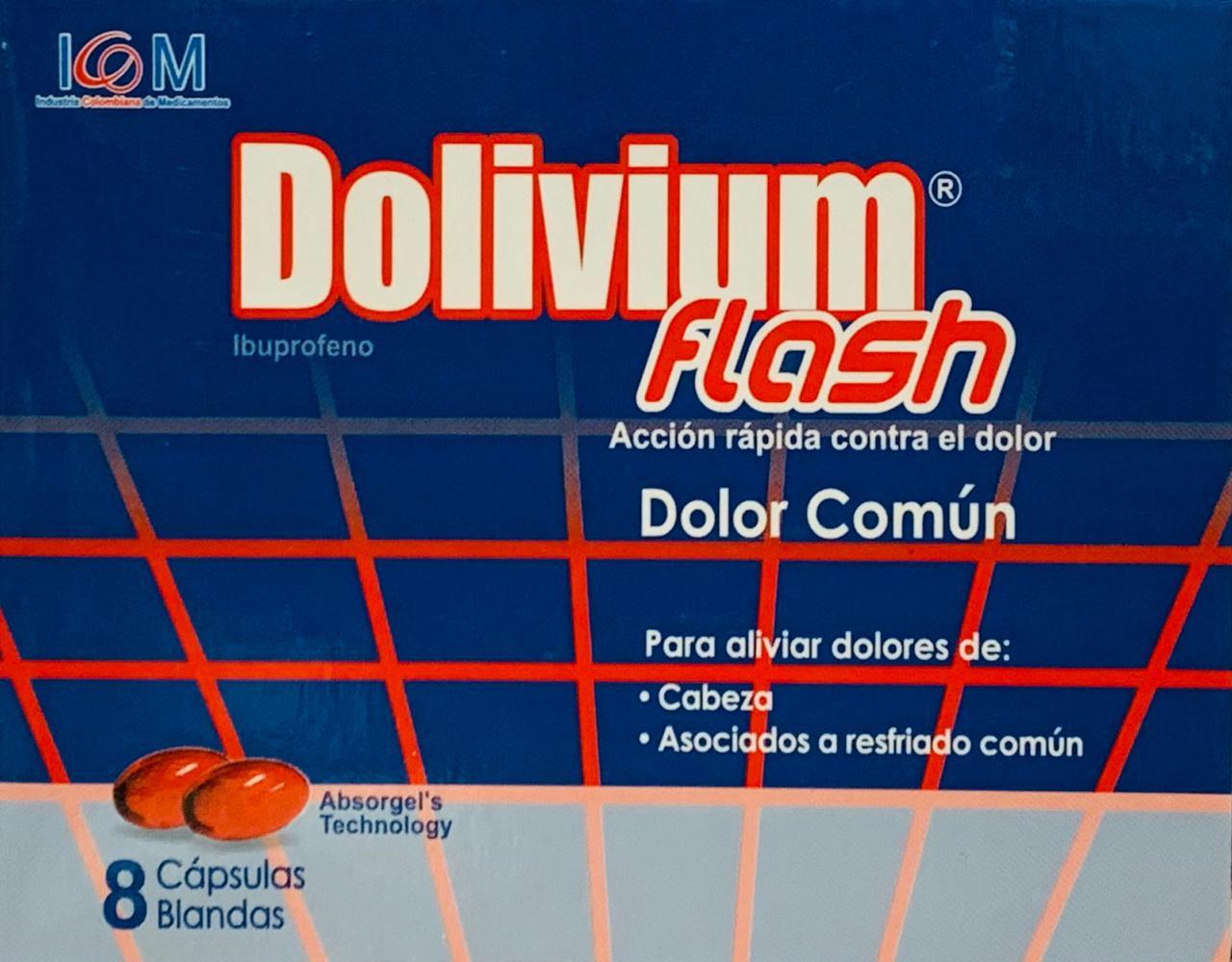 DOLIVIUM FLASH 400 MG 8 CAPSULAS ICOM - (LR) (AGO) | Uno A Droguerias