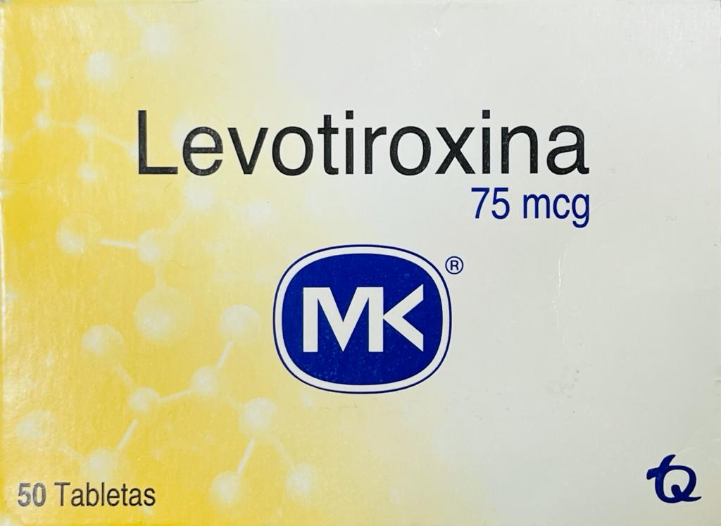 LEVOTIROXINA 75 MG 30 TABLETAS MK | Uno A Droguerias
