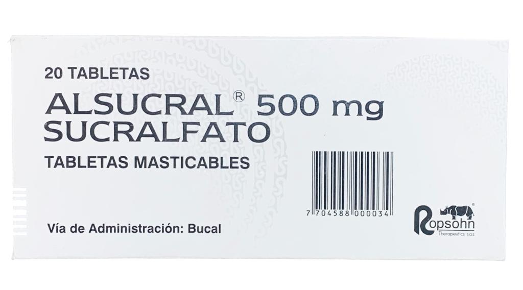 ALSUCRAL 500 MG MASTICABLE 20 TABLETAS | Uno A Droguerias
