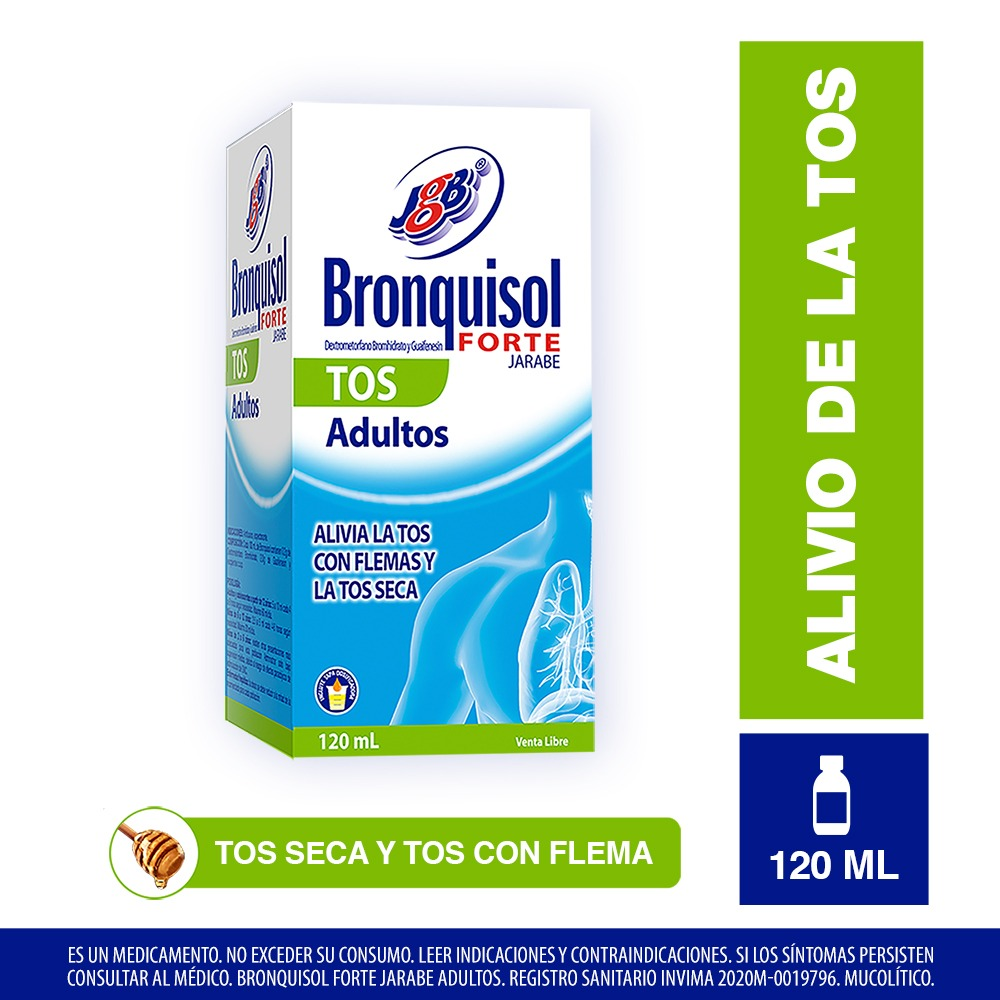 BRONQUISOL ADULTO FORTE TOS SECA ADULTO JBE 120 ML | Uno A Droguerias